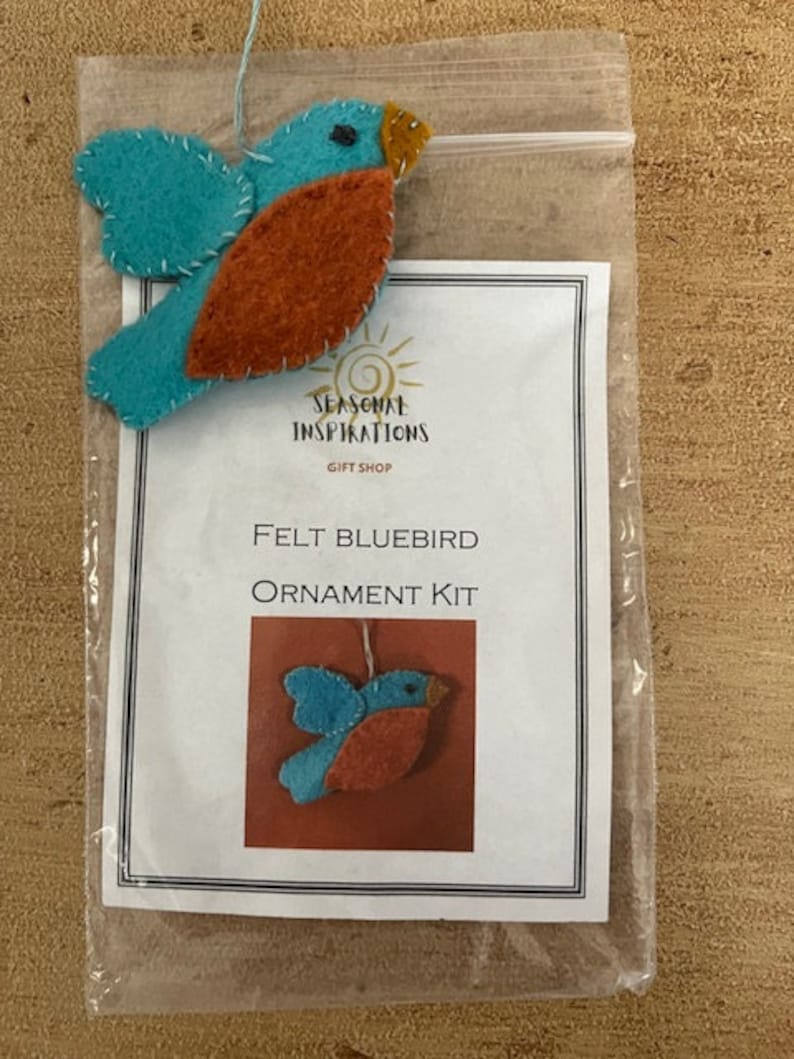Handstitched Felt Bluebird Craft Kit - Etsy