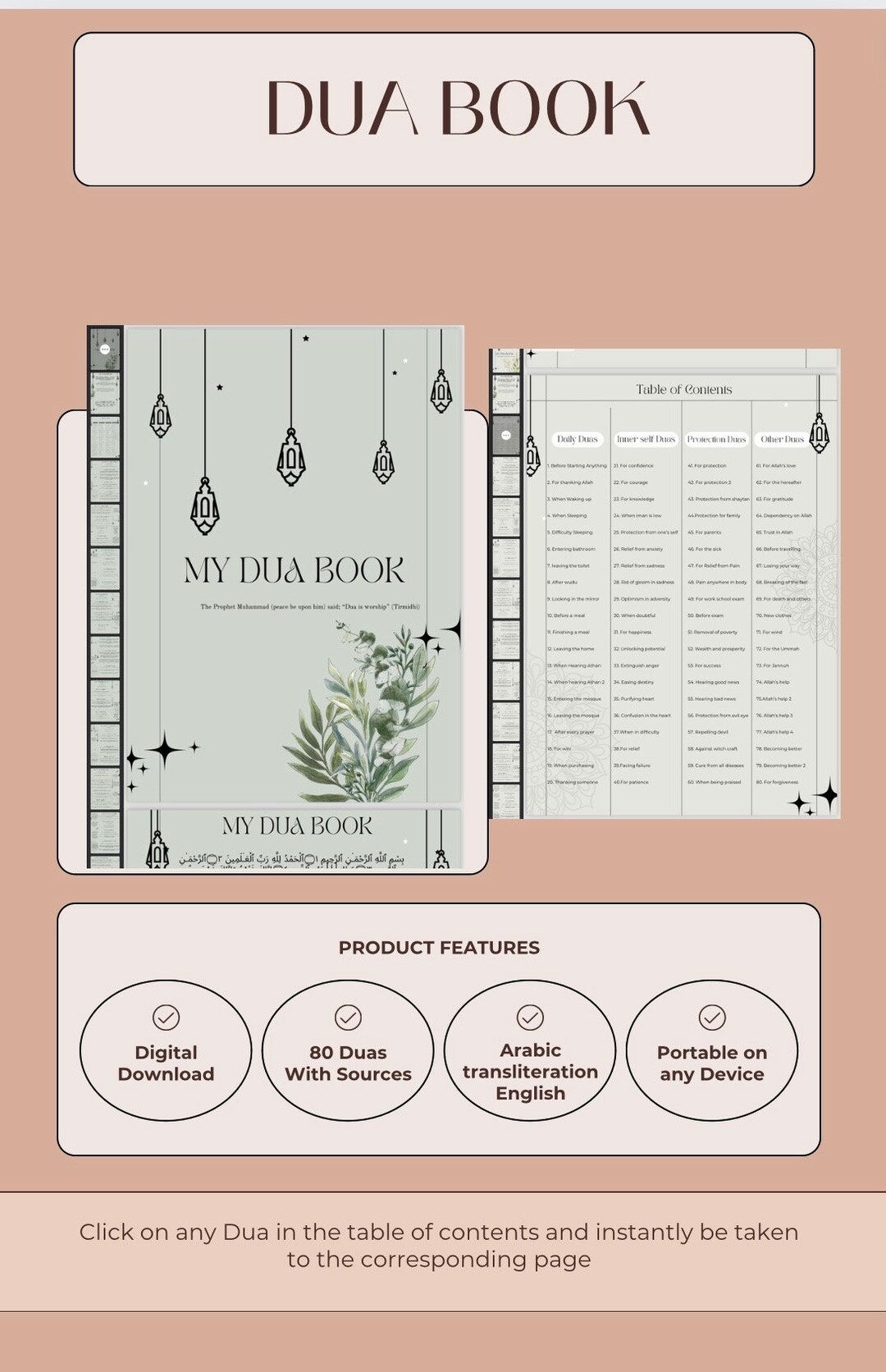 Sage Green Dua Book - Digital Download | Islamic Supplication Book ...