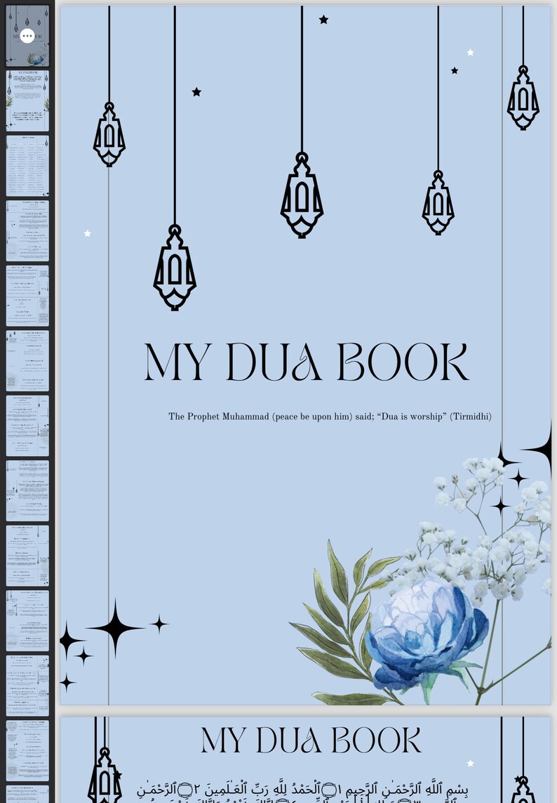 Blue Dua Book Digital Download Islamic Supplication Book Daily Duas for ...