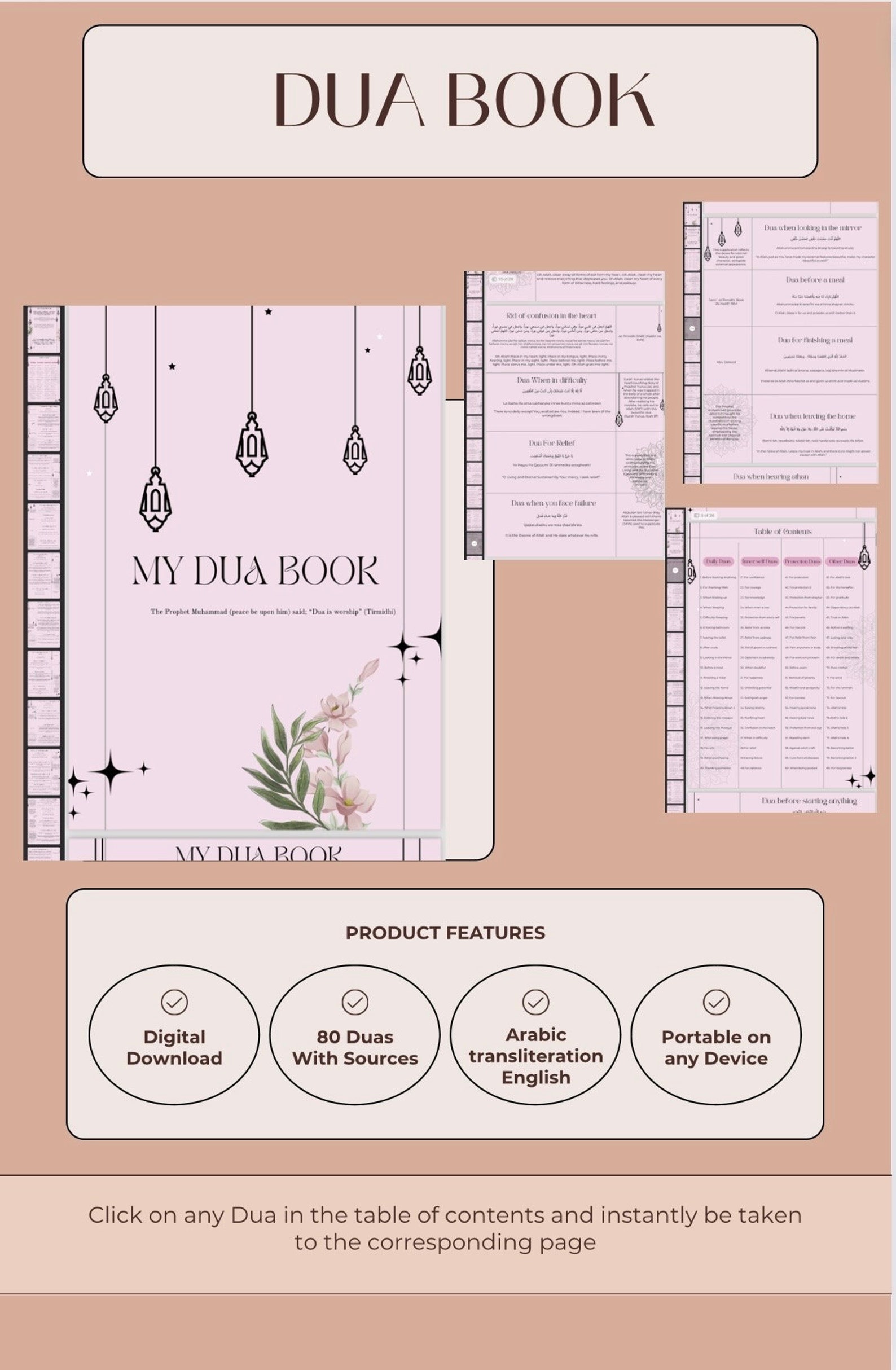 Pink Dua Book - Islamic Supplication Book | Daily Duas for Muslims ...