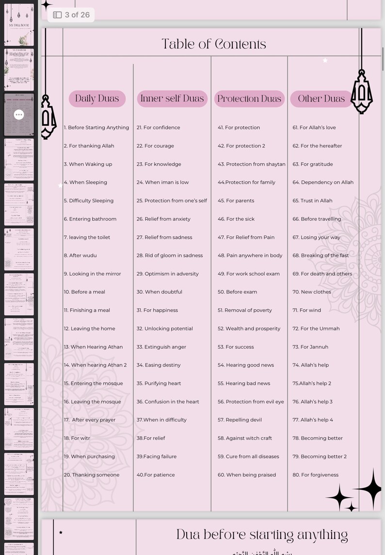 Pink Dua Book - Islamic Supplication Book | Daily Duas for Muslims ...