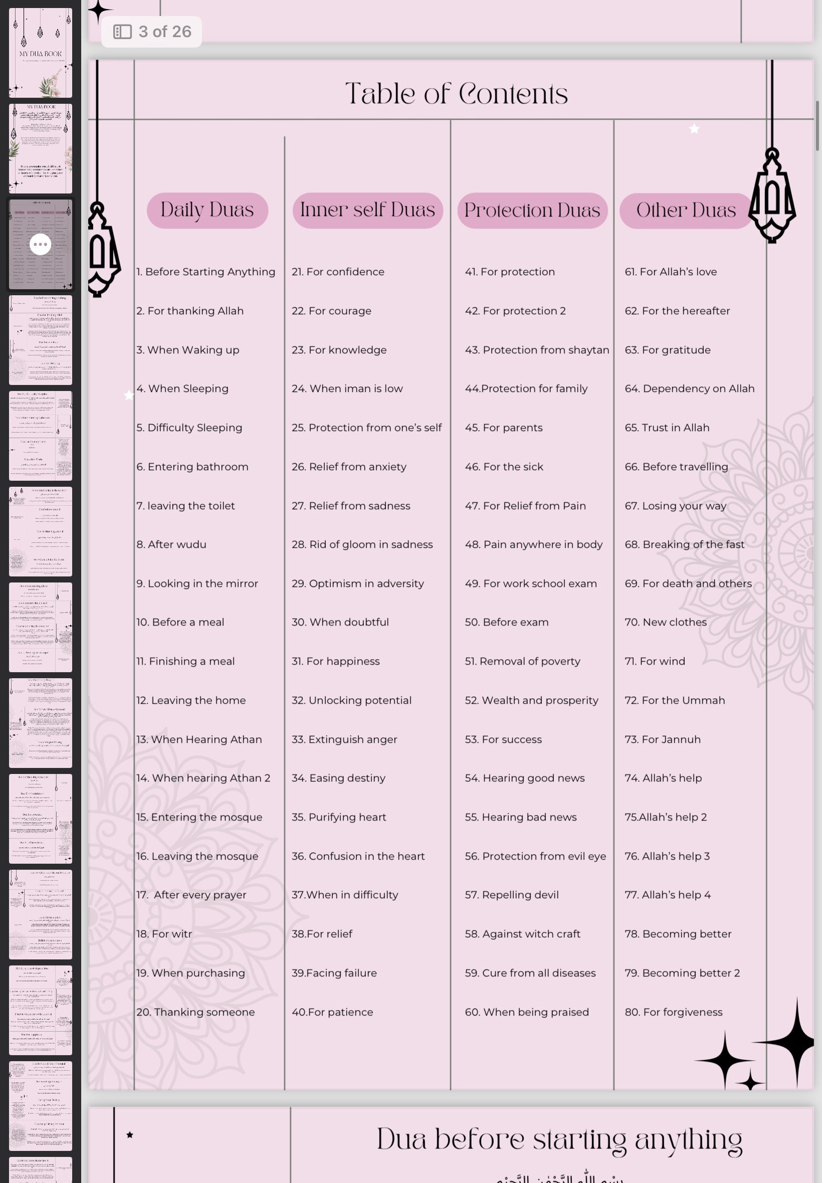 Pink Dua Book - Islamic Supplication Book | Daily Duas for Muslims ...