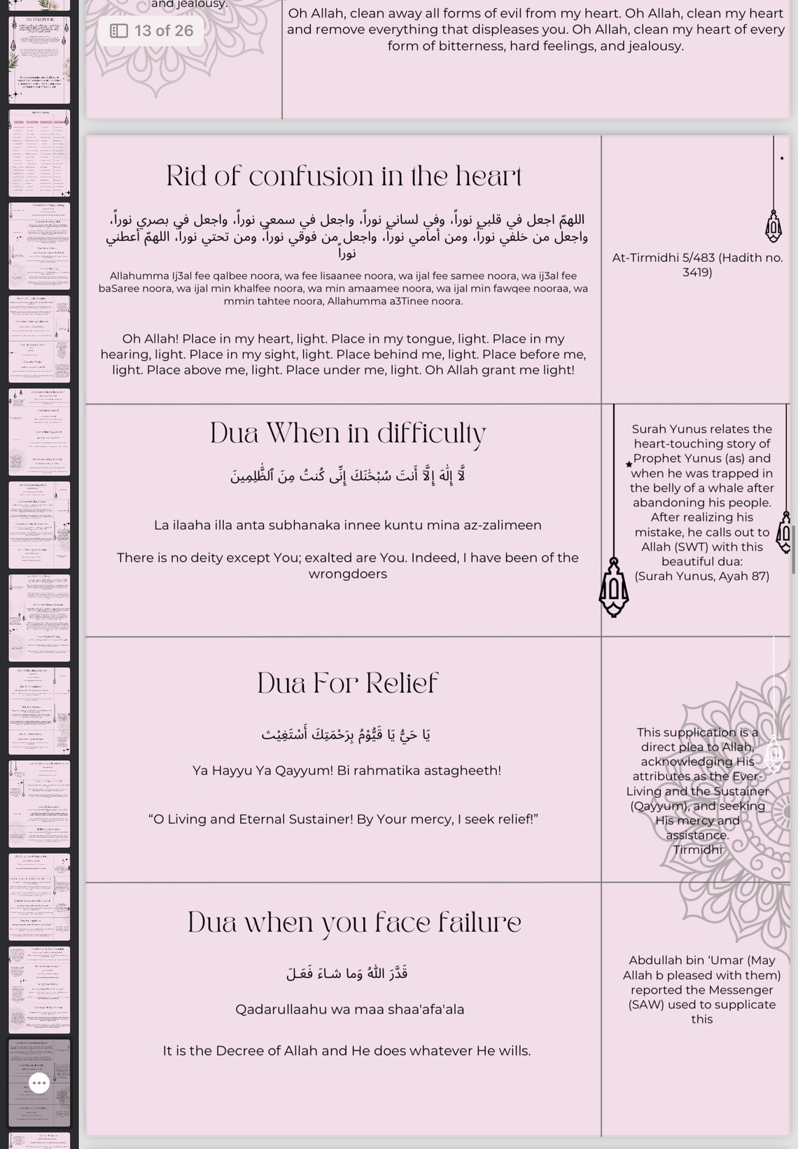 Pink Dua Book Islamic Supplication Book Daily Duas for Muslims Perfect ...