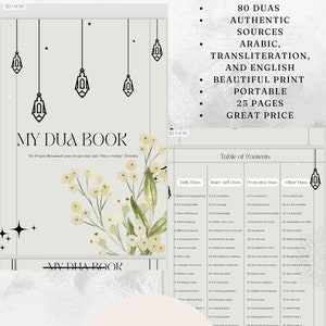 Beige Dua Book Islamic Supplication Book Comprehensive Daily Duas for ...