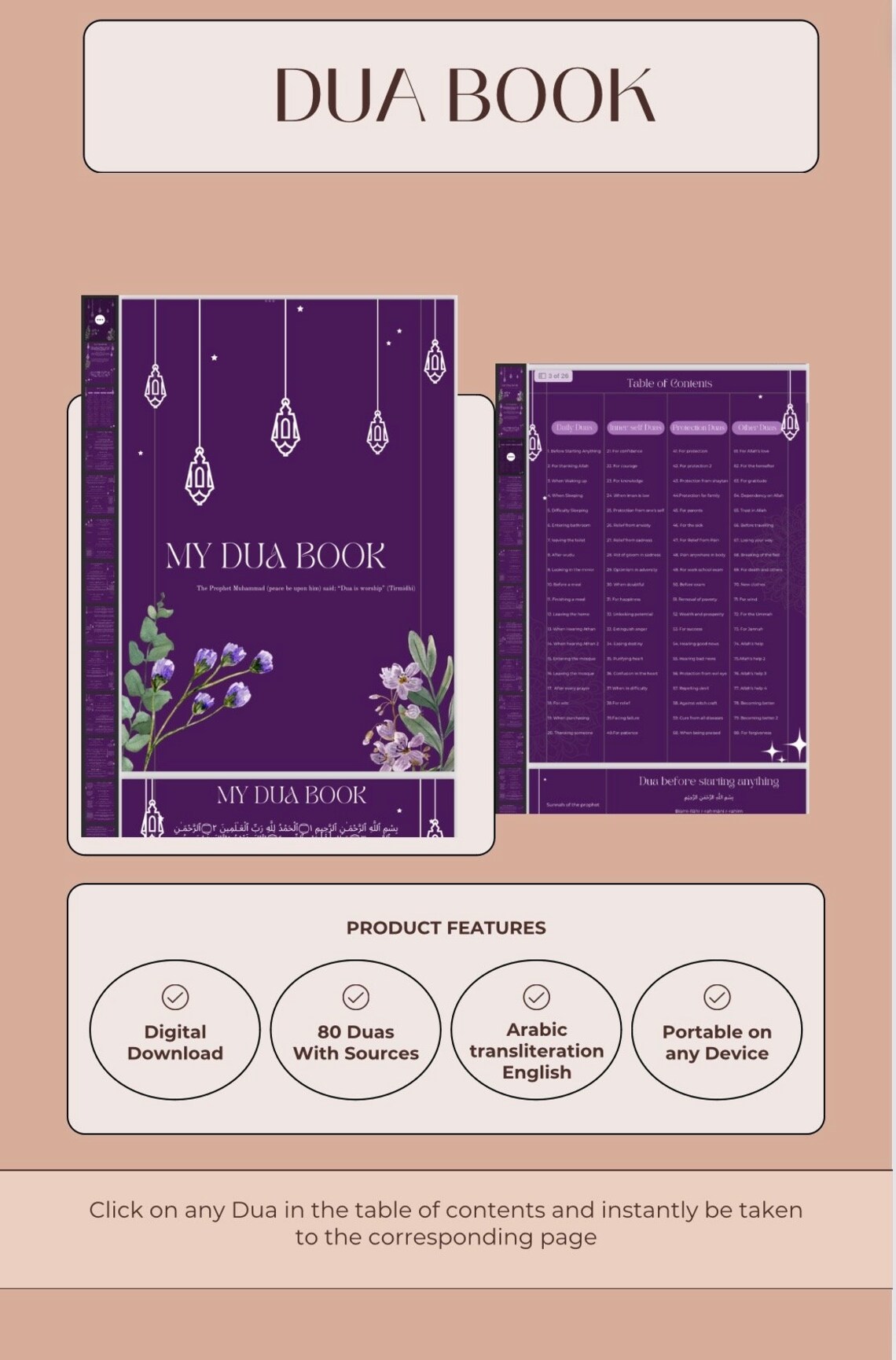 Purple Dua Book - Digital Download | Islamic Supplication Book | Daily ...