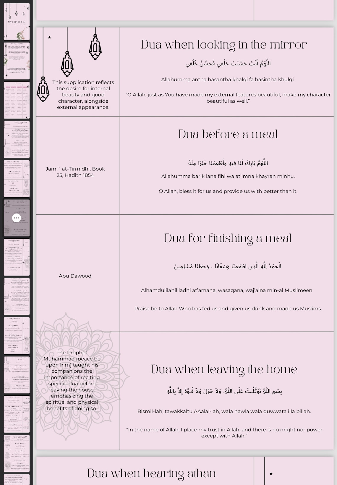 Pink Dua Book - Islamic Supplication Book | Daily Duas for Muslims ...