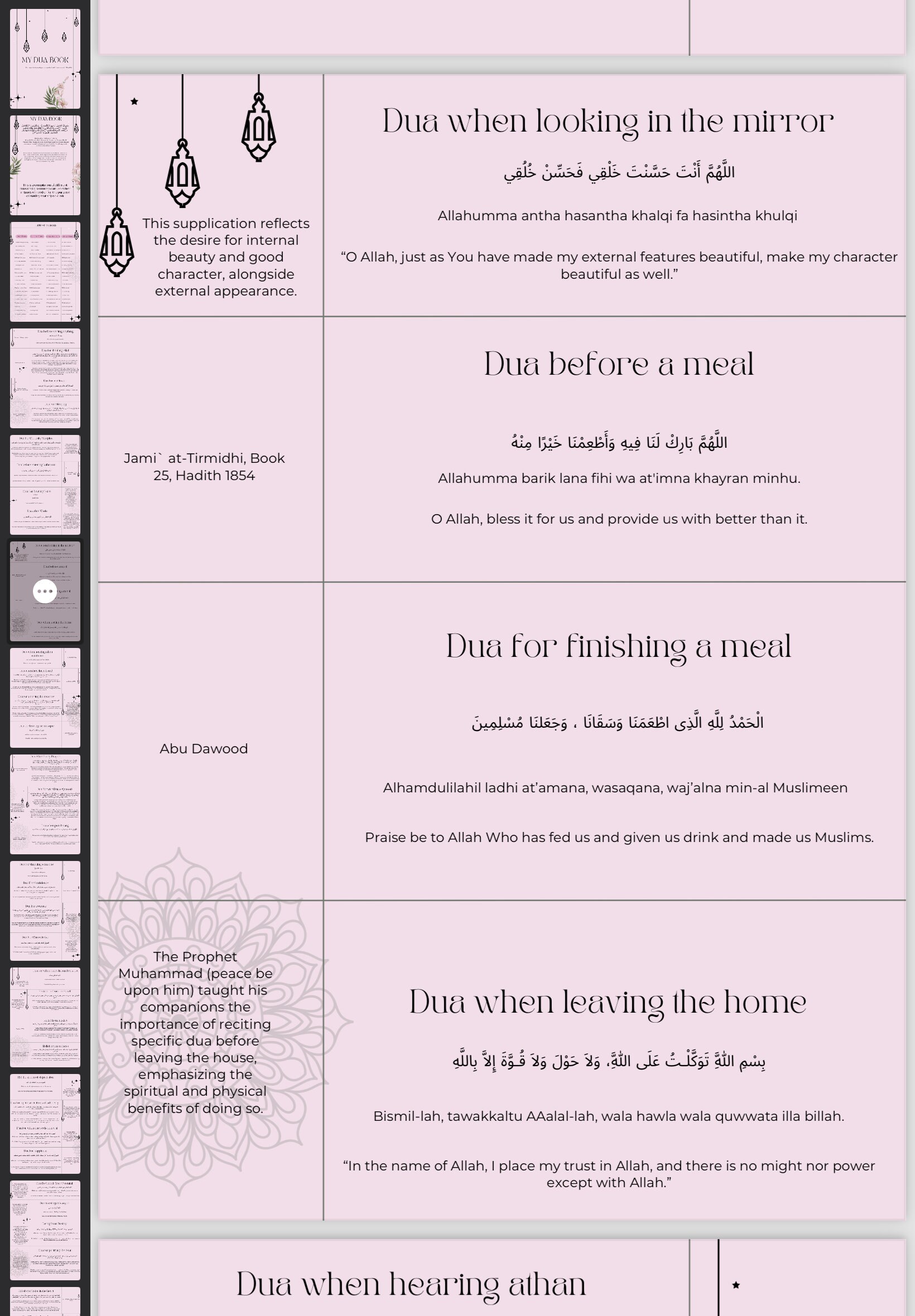 Pink Dua Book - Islamic Supplication Book | Daily Duas for Muslims ...