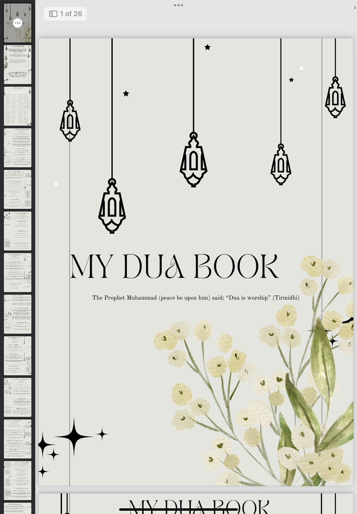 Beige Dua Book Islamic Supplication Book Comprehensive Daily Duas for ...