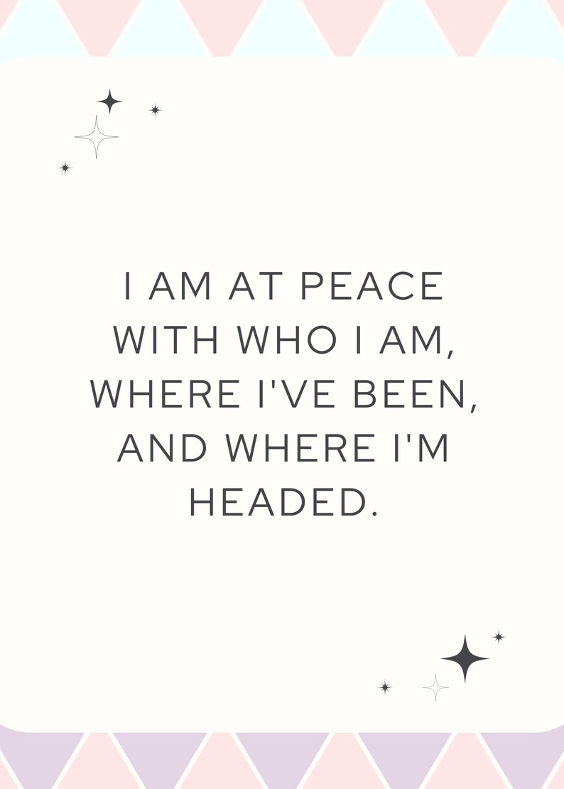 30 Editable Self Reflection Affirmation Cards, Printable Vision Board ...