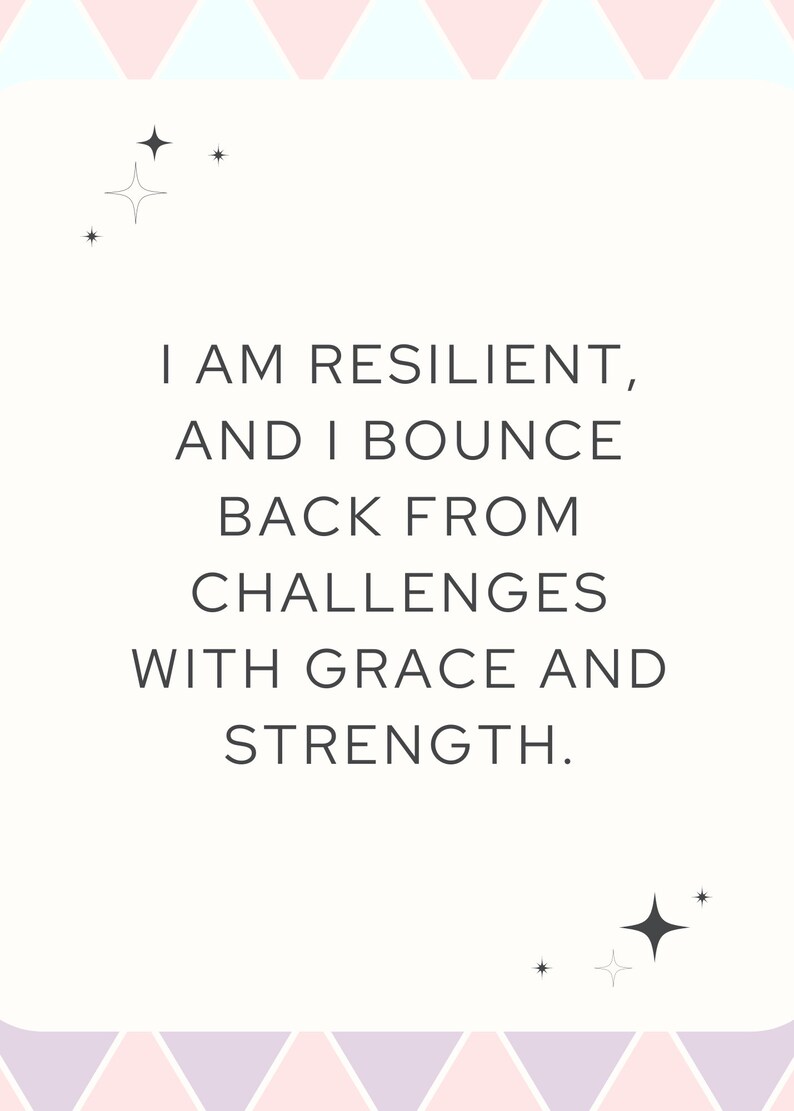 30 Editable Self Reflection Affirmation Cards, Printable Vision Board ...