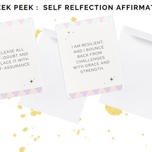 30 Editable Self Reflection Affirmation Cards, Printable Vision Board ...