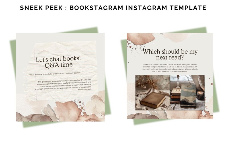 30 Bookstagram Instagram Canva Templates Designed Perfect for Book ...