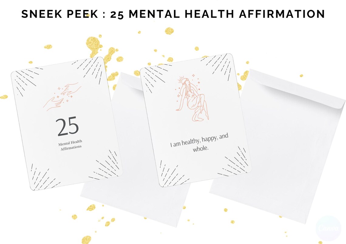 25 Affirmation Cards Printable & Editable , Affirmation Cards Digital ...