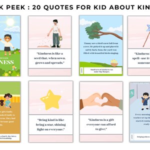 20 Printable Kindness Quotes for Kids-editable Canva Art for Teachers ...