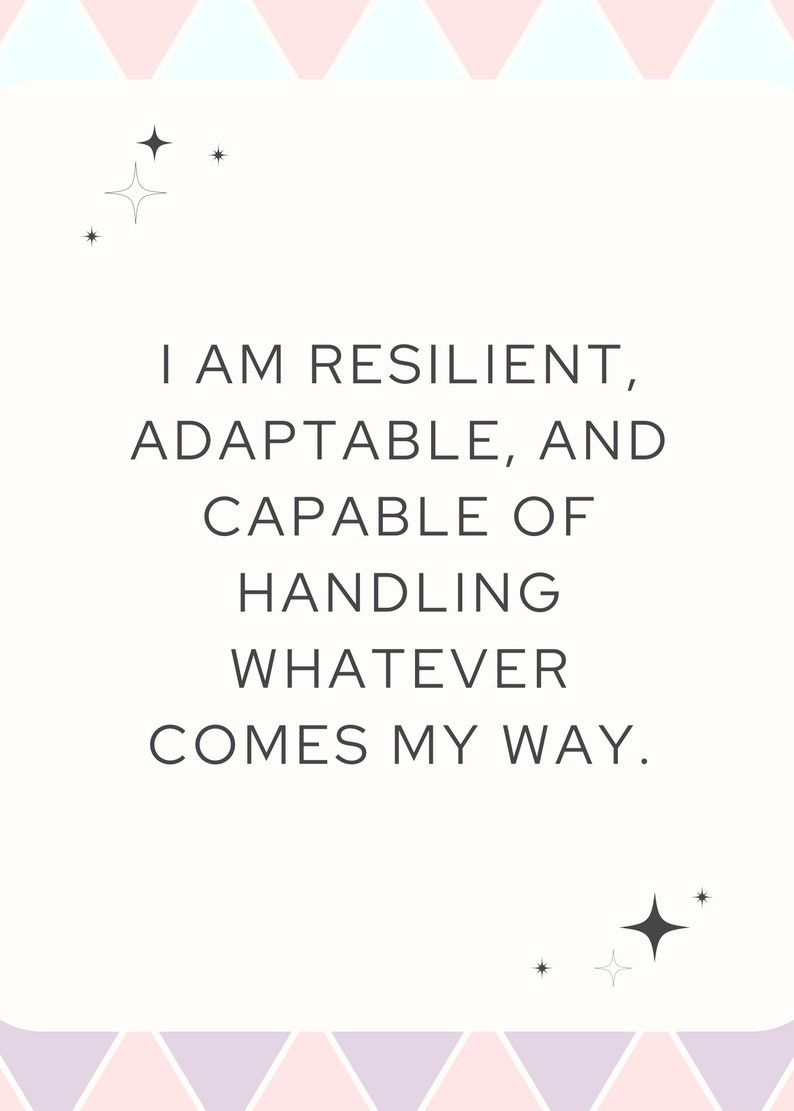 30 Editable Self Reflection Affirmation Cards, Printable Vision Board ...