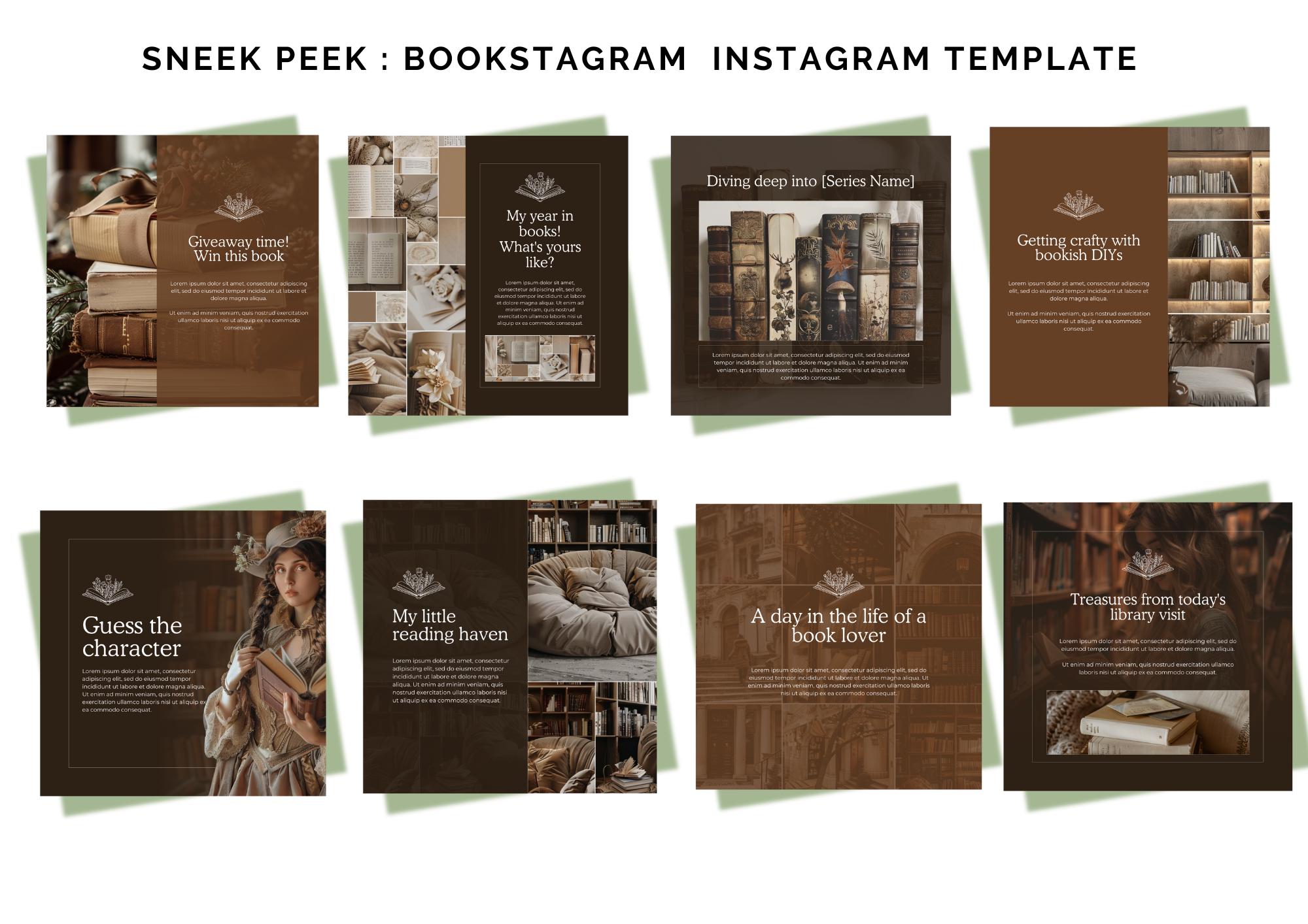 30 Bookstagram Instagram Canva Templates Designed Perfect for Book ...