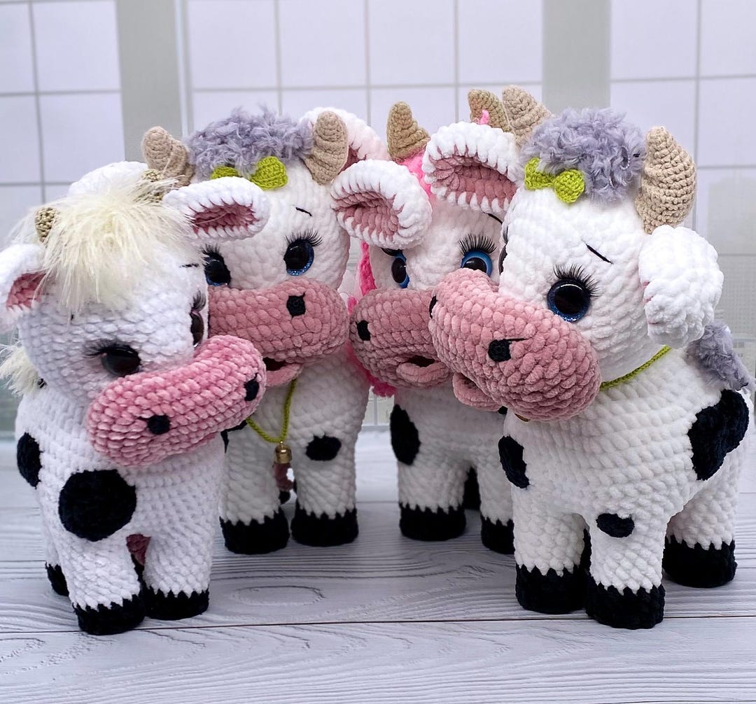 Milk Cow Plush Crochet Pattern Milk Cow Pattern Baby Cow Amigurumi PDF ...