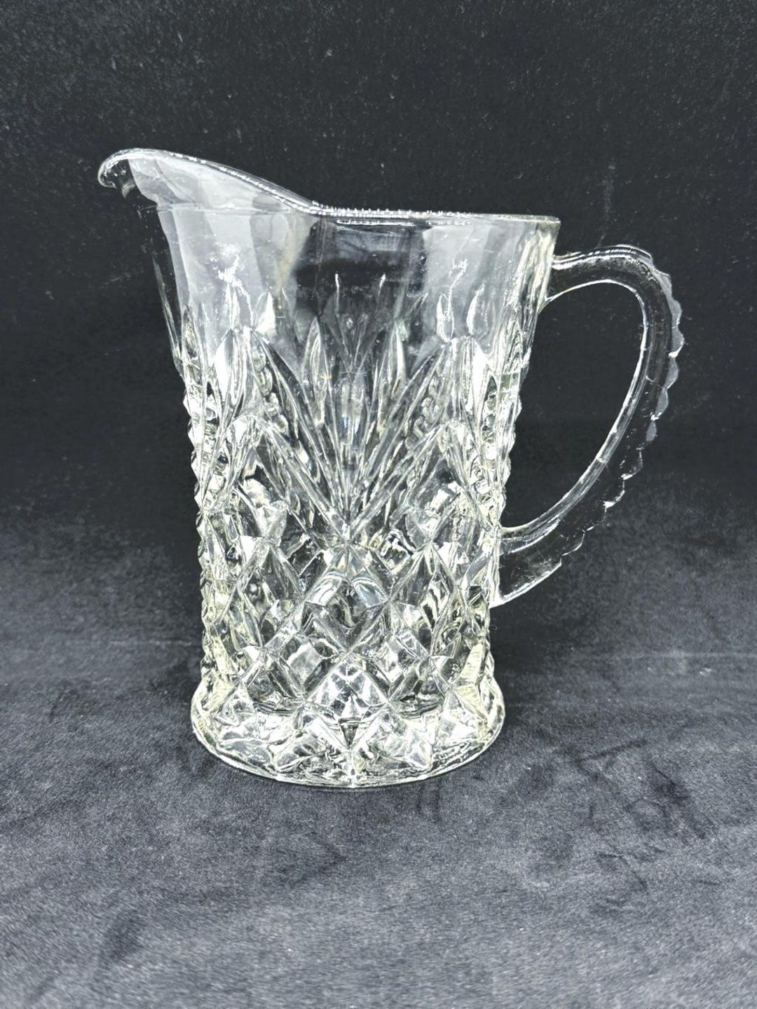 Anchor Hocking Prescut Pineapple Clear Glass Creamer/small Pitcher - Etsy