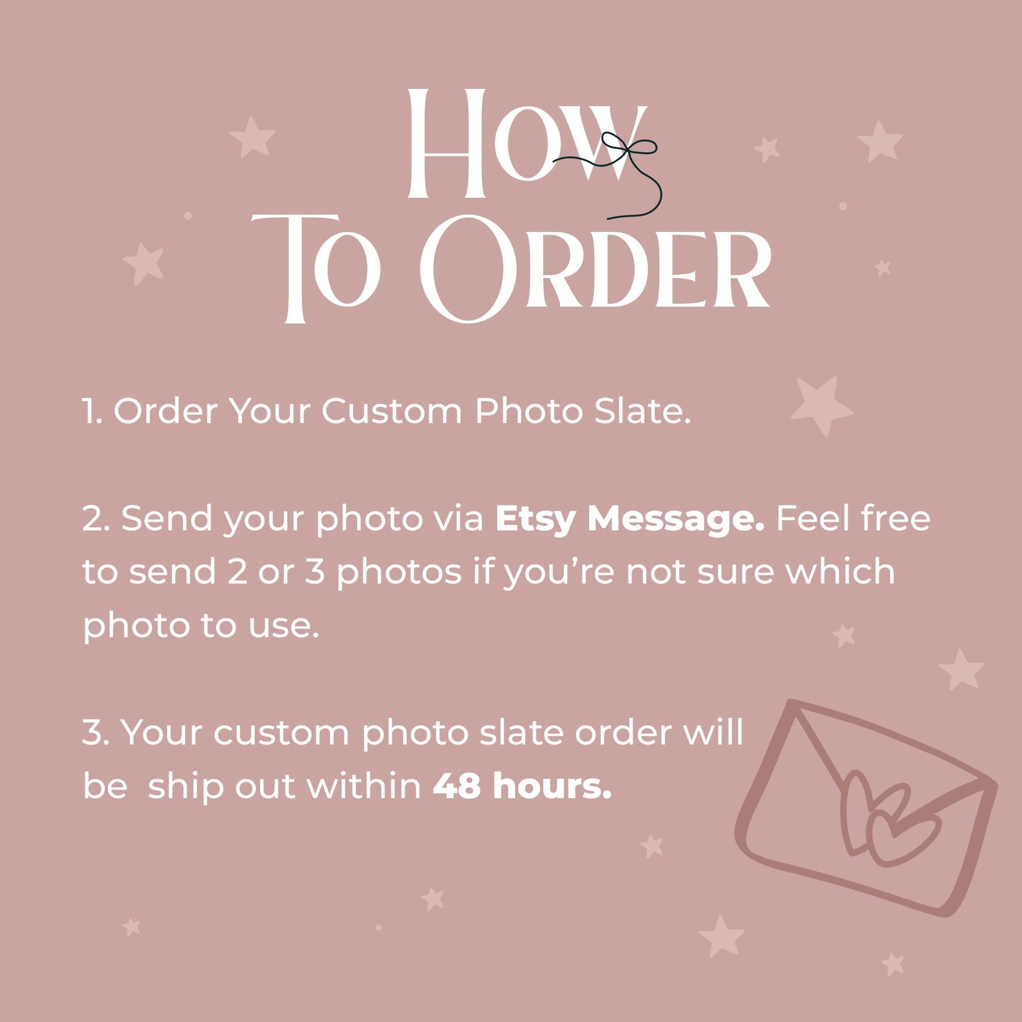 Personalized Memorial Photo Slate, Custom Name and Photo Memorial Photo ...