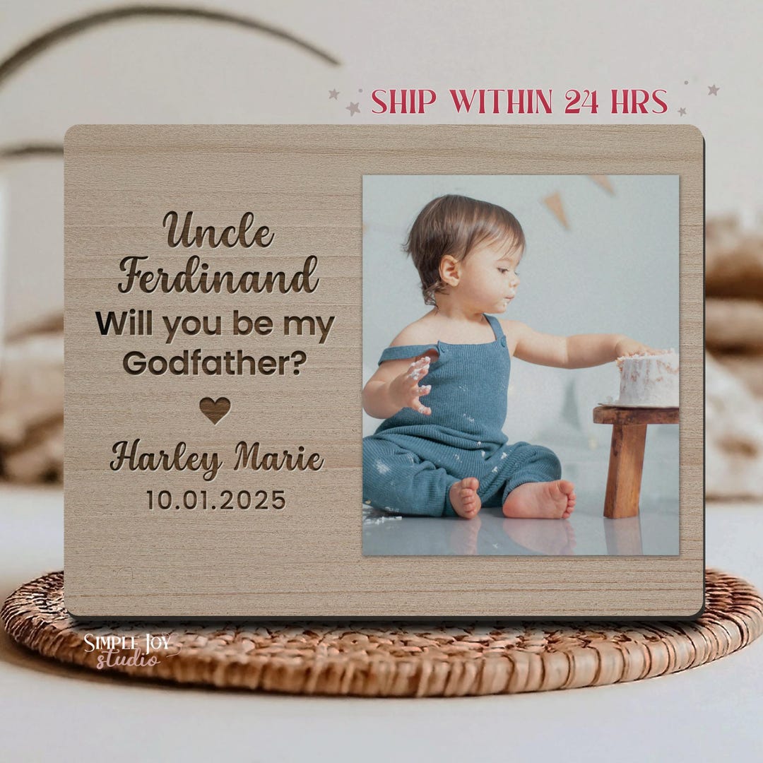 Will You Be My Godfather Picture Frame, Personalized Picture Frame for ...