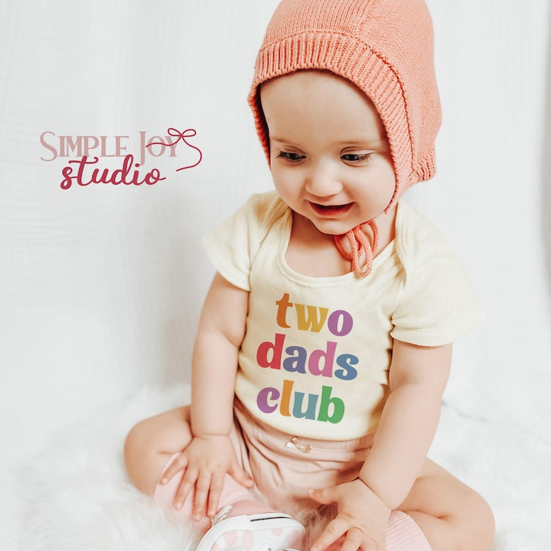Pride Two Dads Club Baby Bodysuit: Rainbow LGBTQ+ Outfit - Etsy