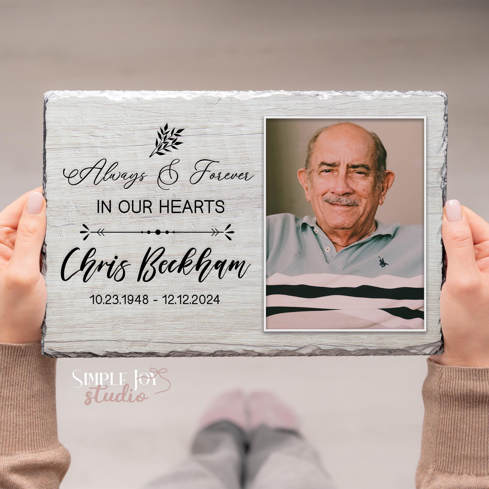 Personalized Memorial Photo Slate, Custom Name and Photo Memorial Photo ...