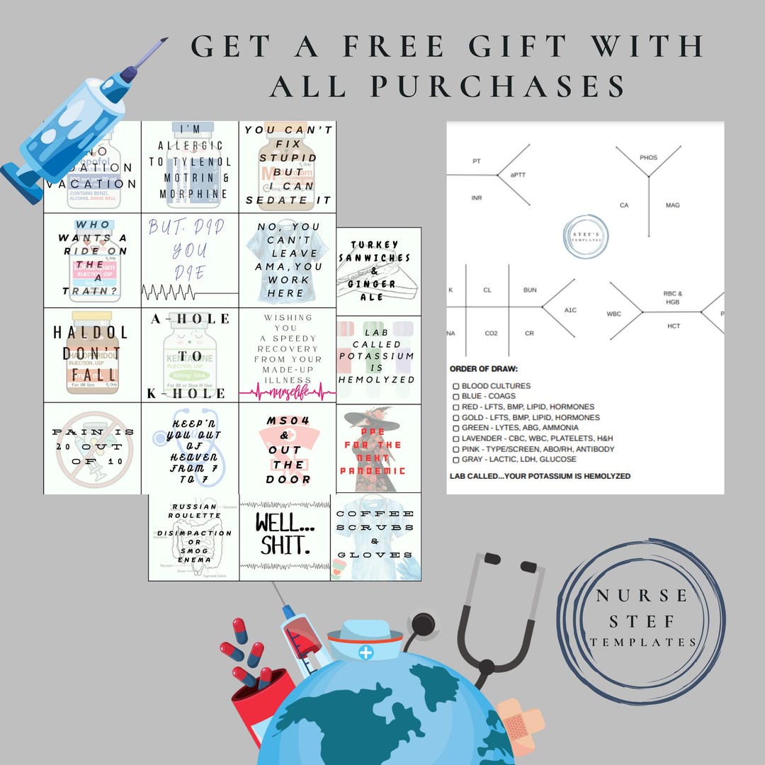 Curse Word Affirmation Cards for Nurses, Rude Affirmation Cards for ...