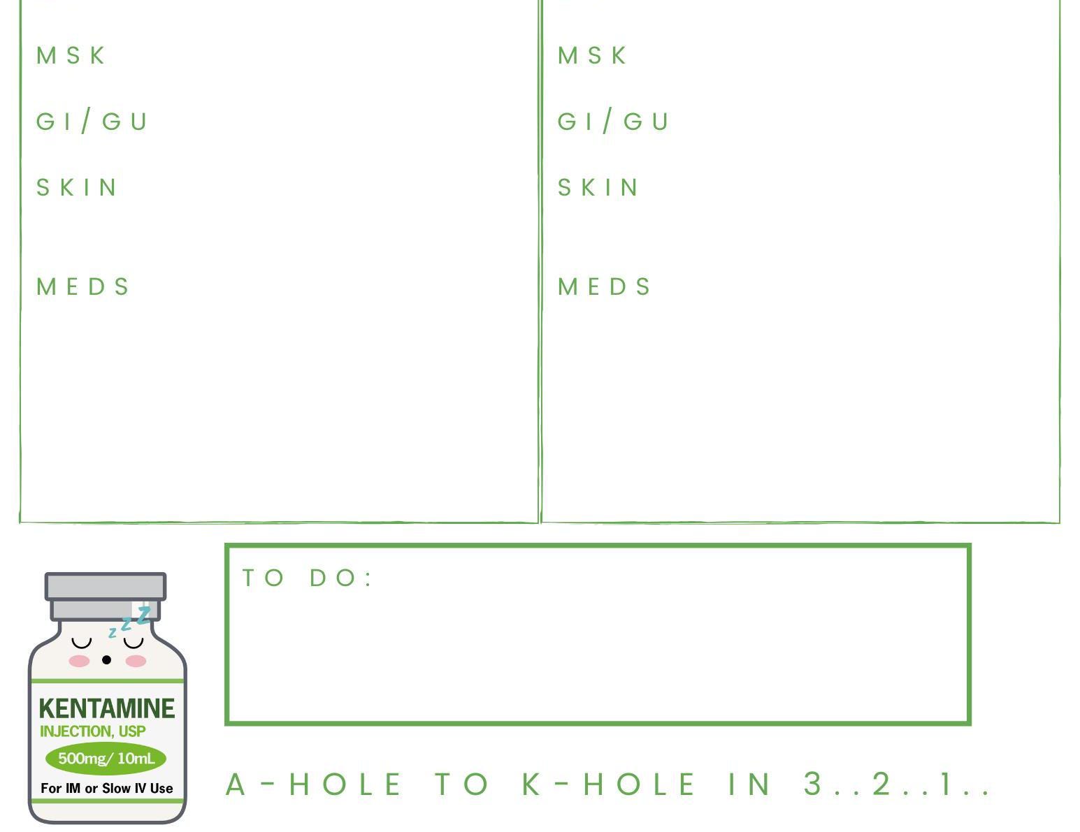 Funny Shift Report Sheet for ER Nurse Documentation, Funny A-hole to K ...