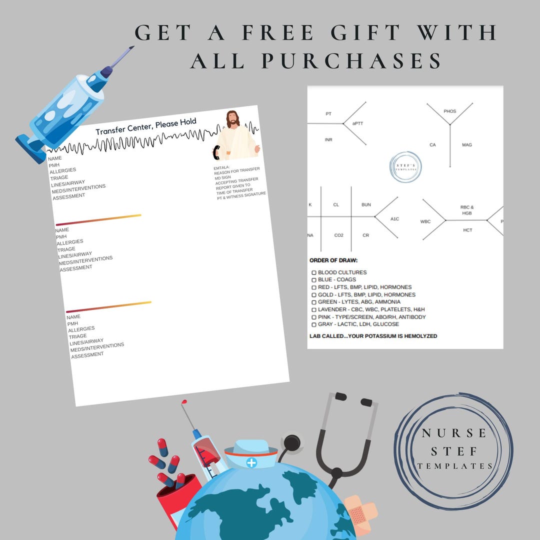 ER Transfer Charting Template, Jesus Transfer Report Sheet for ...