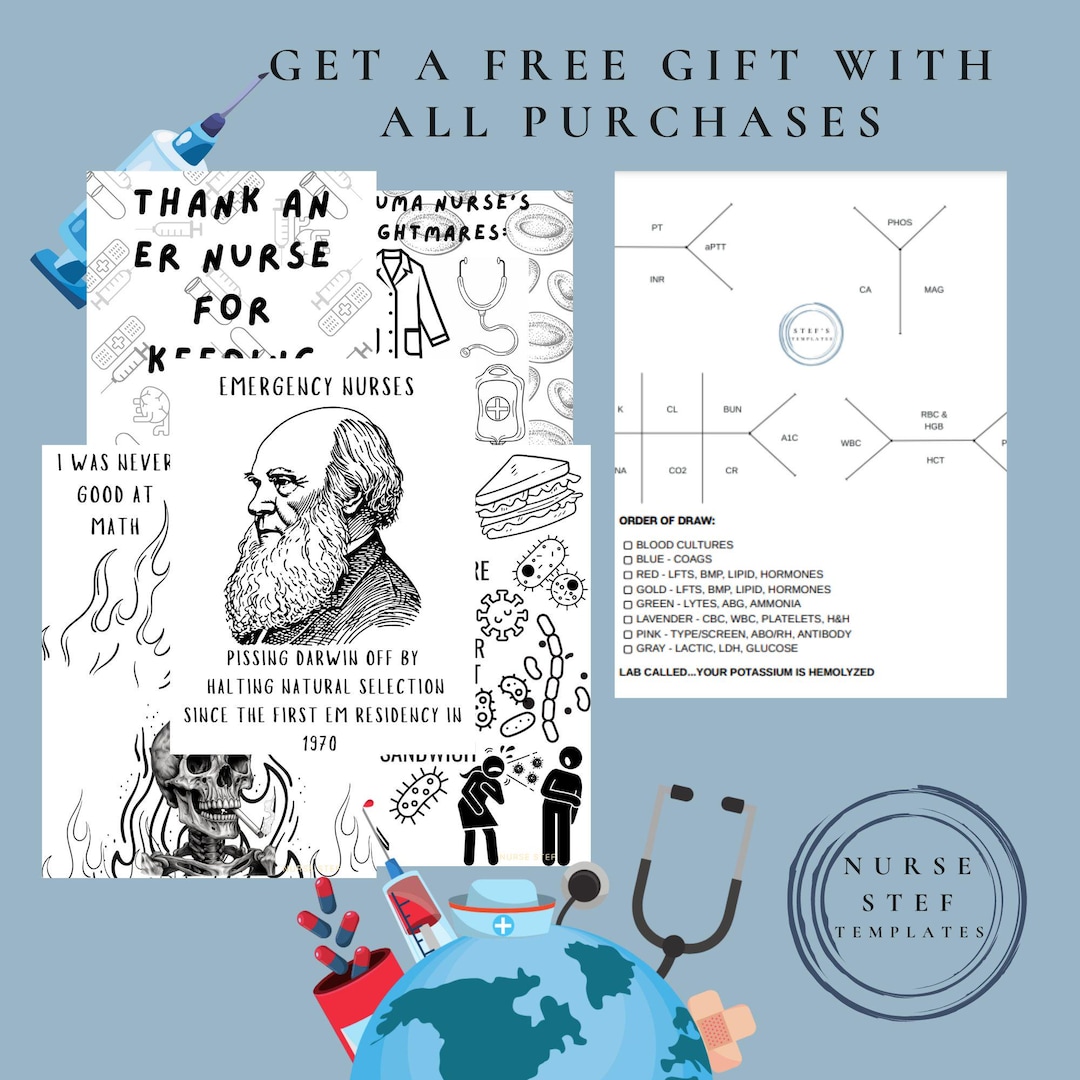 Funny ER Nurse Coloring Pages, Printable Sarcastic Medical Coloring ...