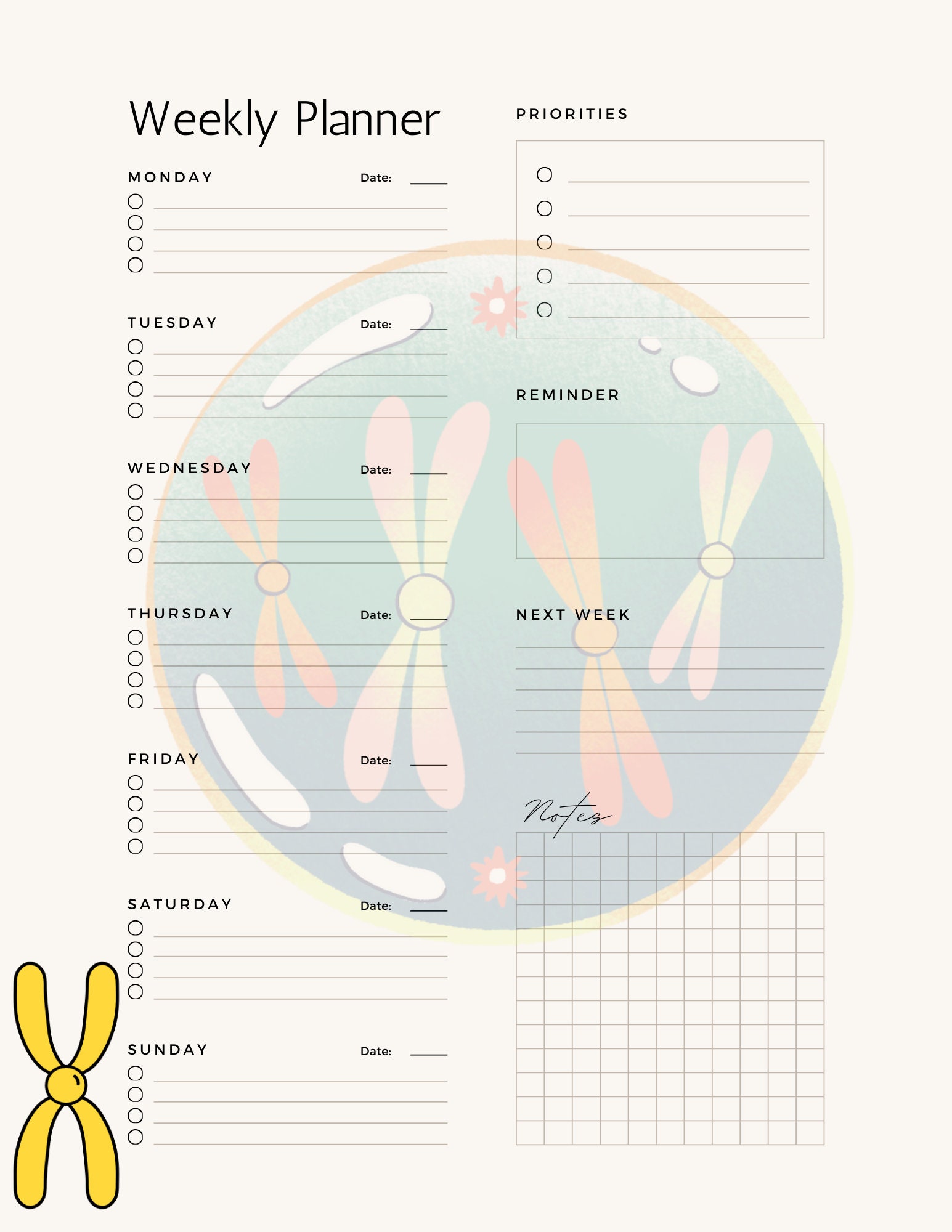 Printable Digital Daily Planner for Nursing or Medical Students ...