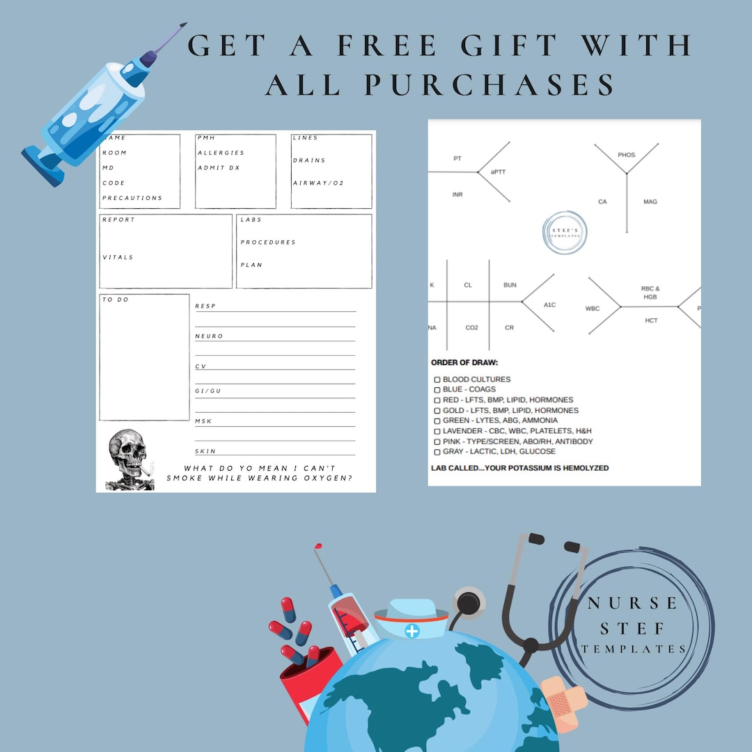 ER or ICU Nursing Report Sheet, What Do You Mean I Can't Wear O2 While ...