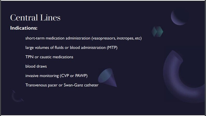 Central Line & CVP Tips and Tricks Powerpoint Presentation, Critical ...