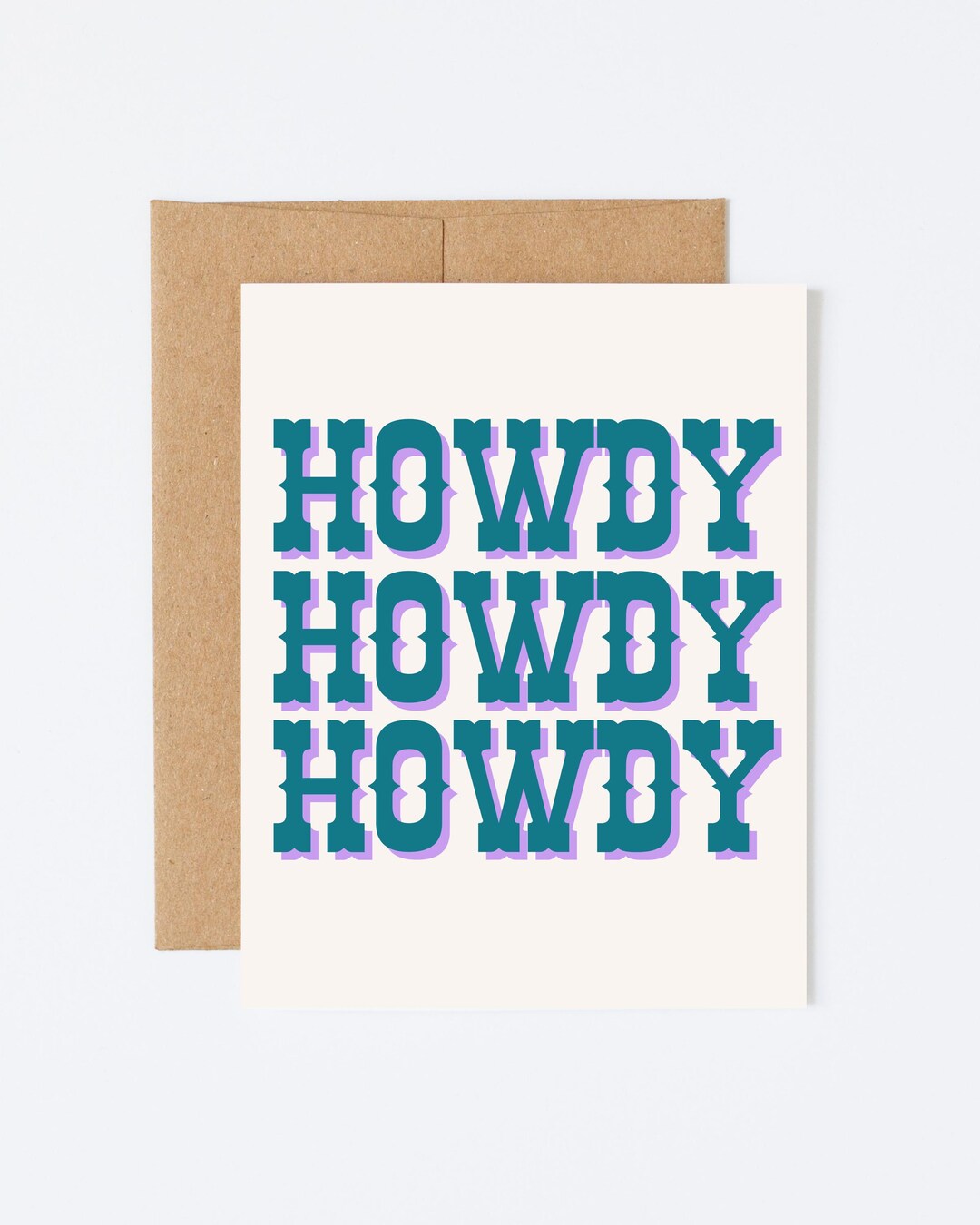 HOWDY HOWDY HOWDY - Hello Greeting Card - Blank Inside - Etsy