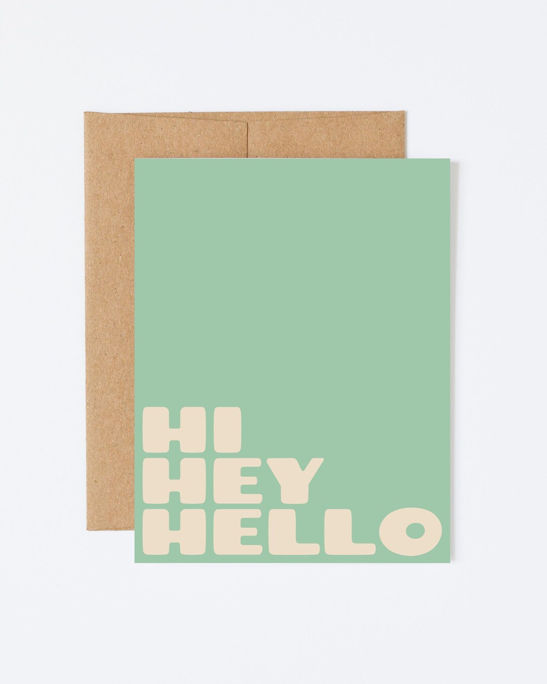 HI HEY HELLO - Hello Greeting Card - Blank Inside - Etsy