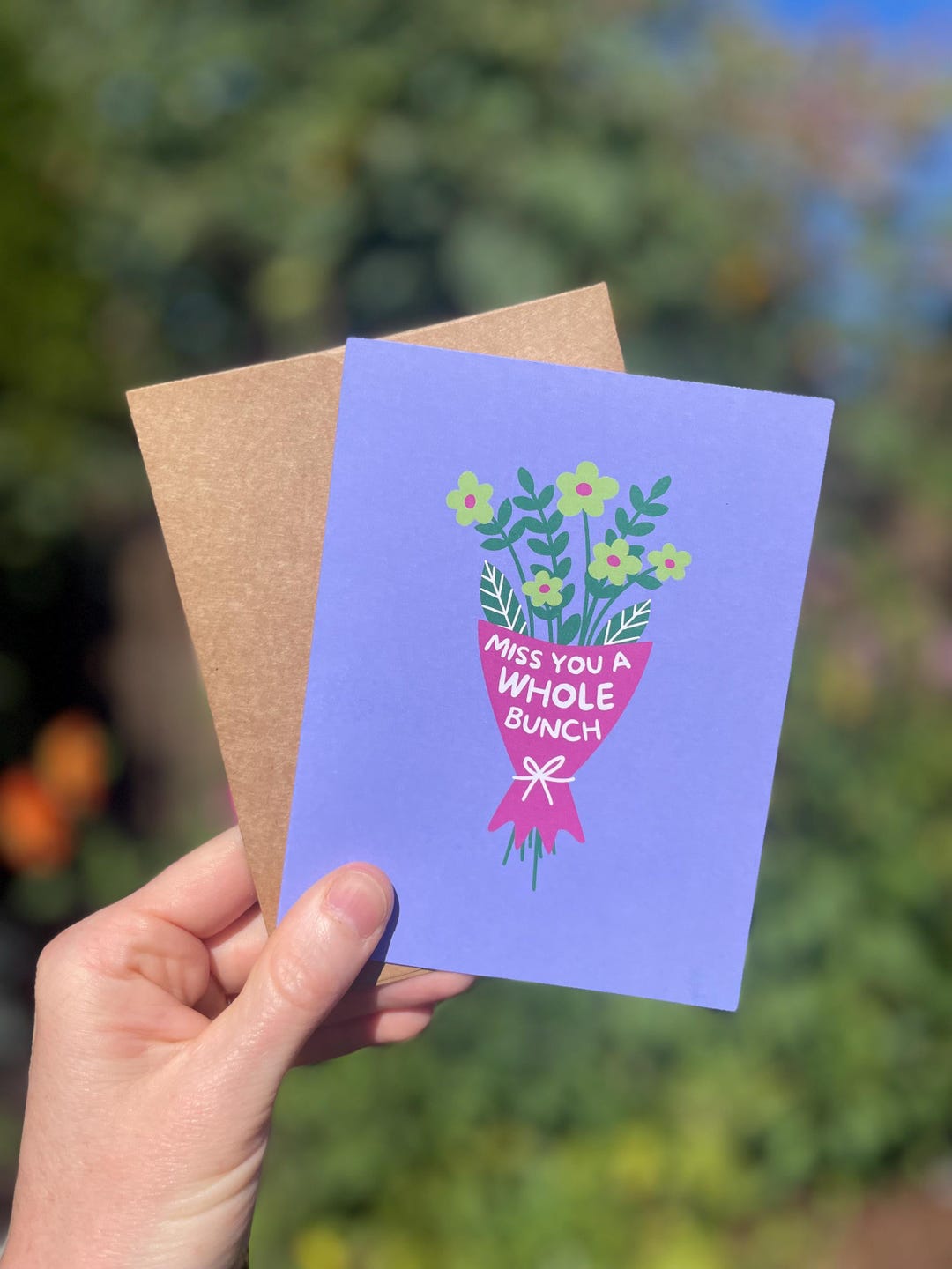 MISS YOU BUNCHES Miss You Greeting Card Blank Inside - Etsy