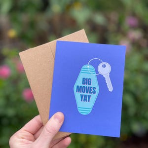 BIG MOVES YAY - Moving Greeting Card - Blank Inside - Etsy