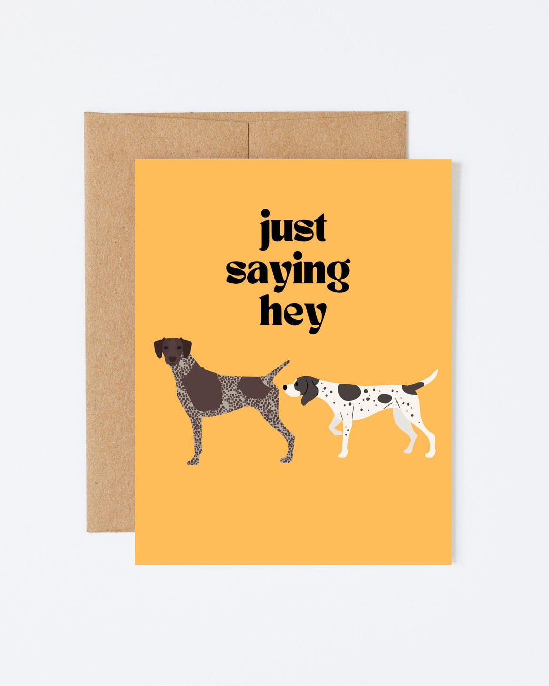 JUST SAYING HEY - Hello Greeting Card - Blank Inside - Etsy