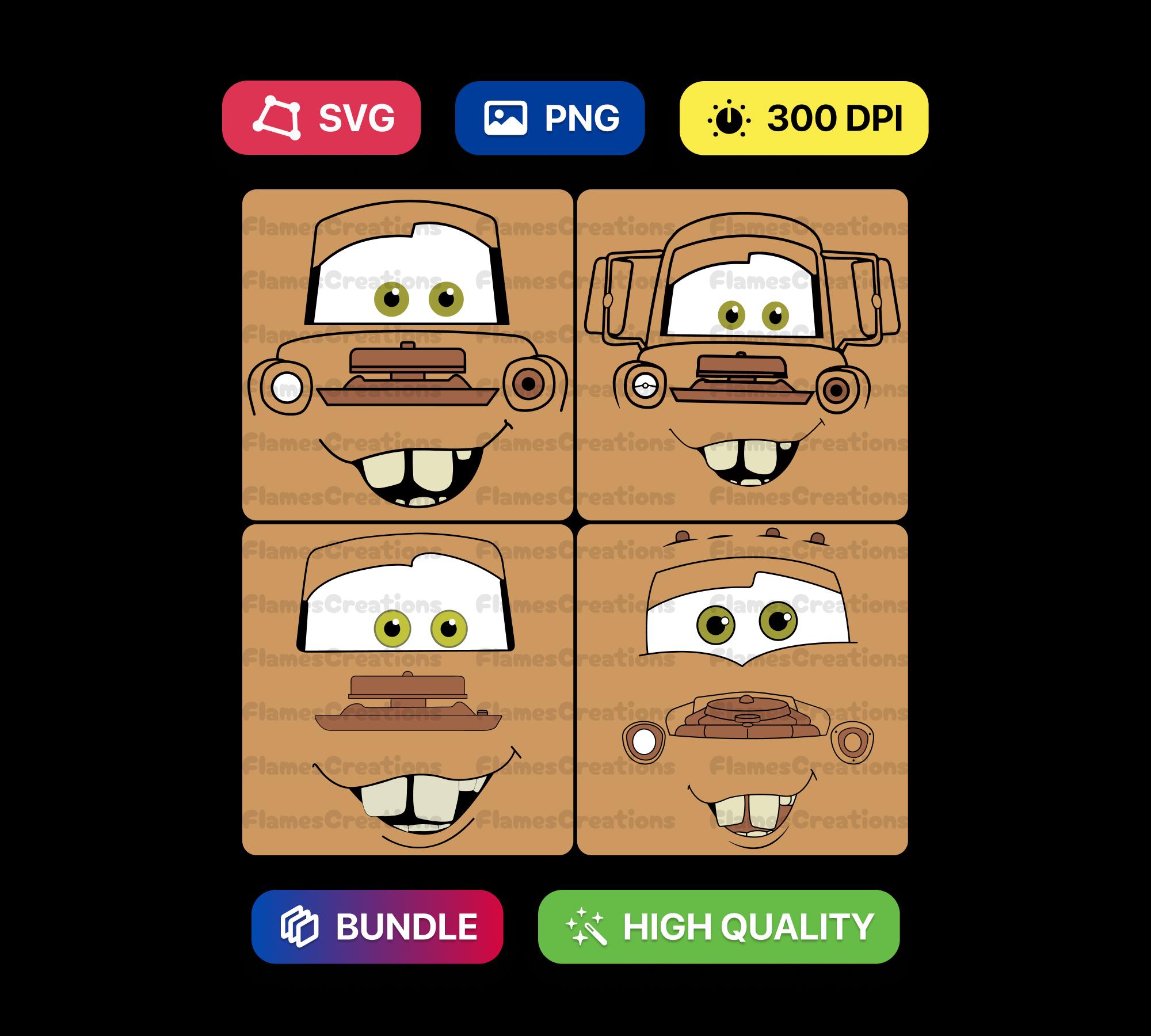 Mater Face Svg, Cars Face Svg, Cars Png,svg for Cricut,cars Mater, Cars ...