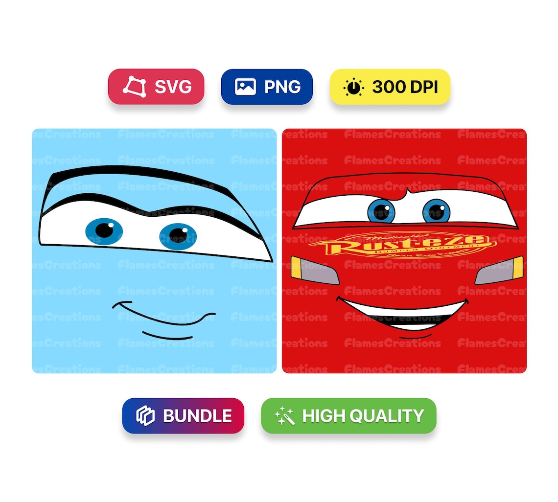 Cars Face Svg, Cars Png,svg for Cricut, Costume Png Svg Lightning ...