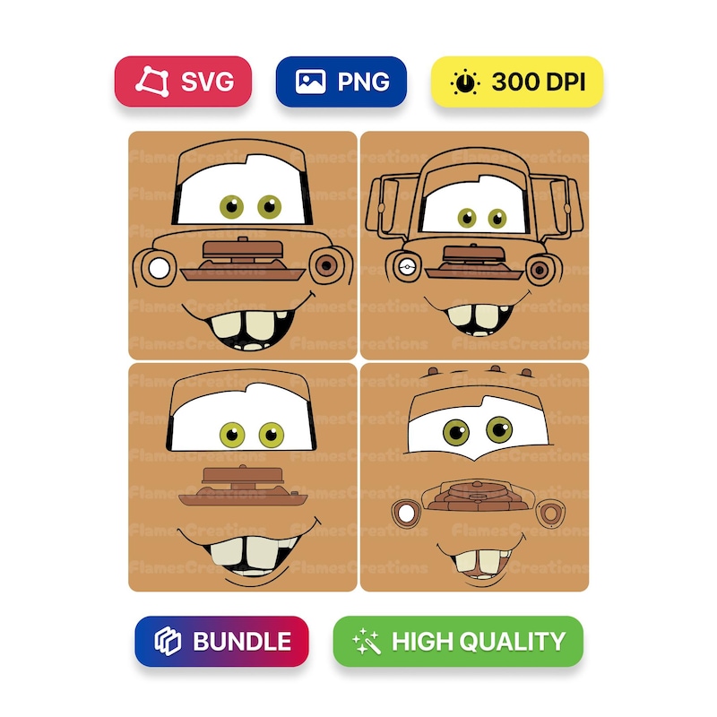 Mater Face Svg - Etsy