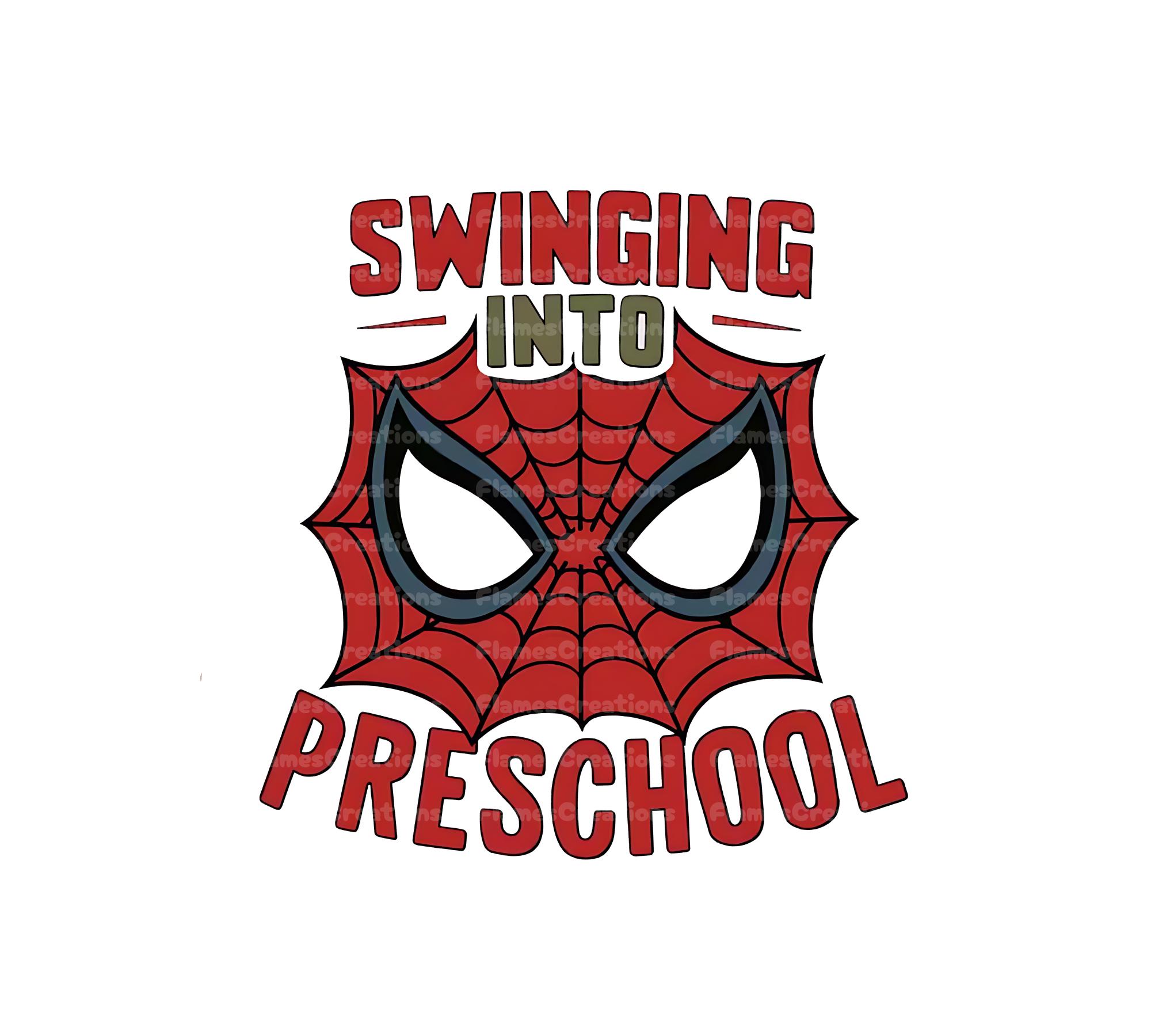 Swinging Into Preschool Png, Pre-k School Png, Back to School Png, 1st ...