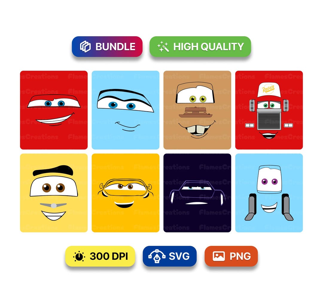 Cars Face Svg, Cars Png,svg for Cricut, Costume Png Svg Lightning ...