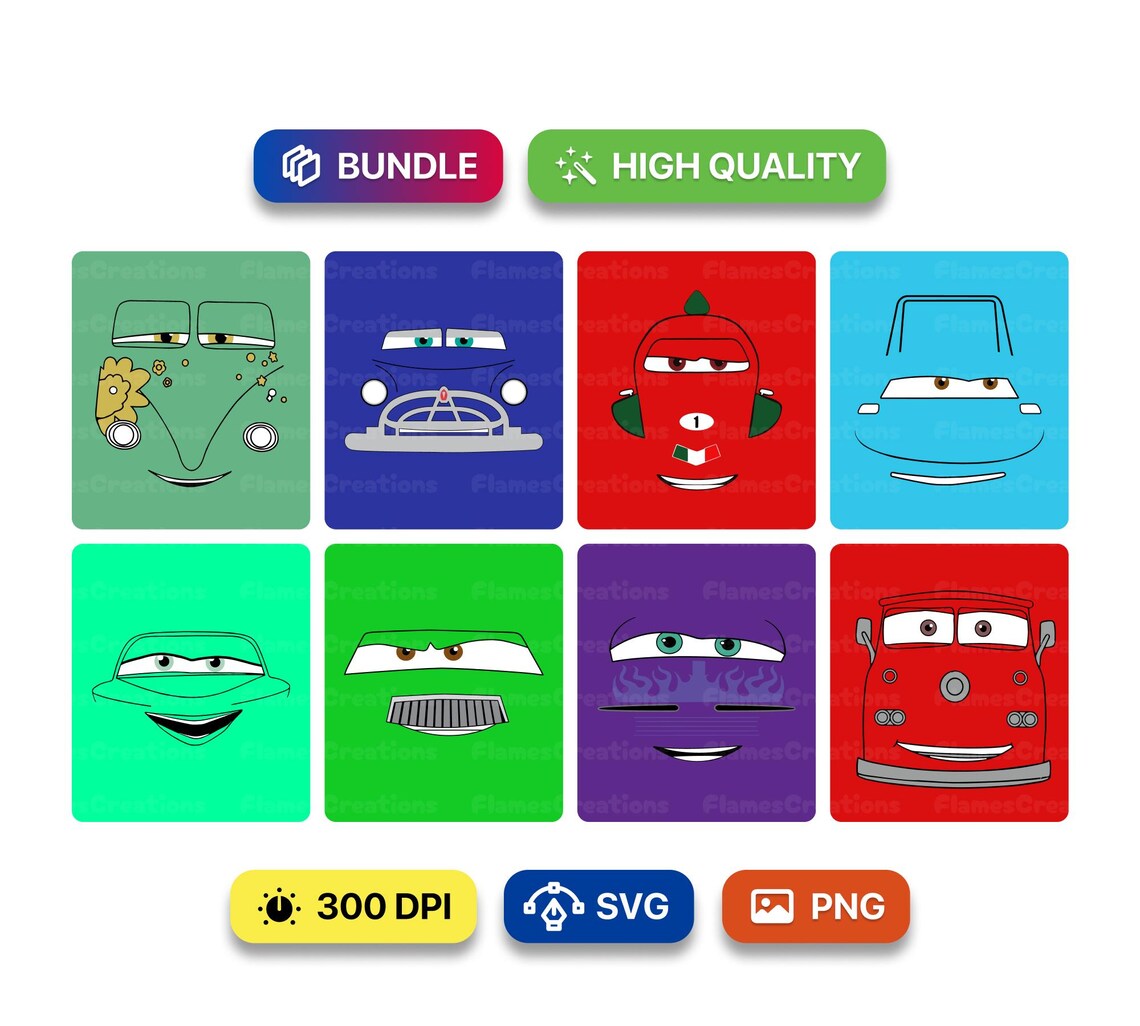 Cars Face Svg, Cars Png,svg for Cricut, Costume Png Svg Lightning ...