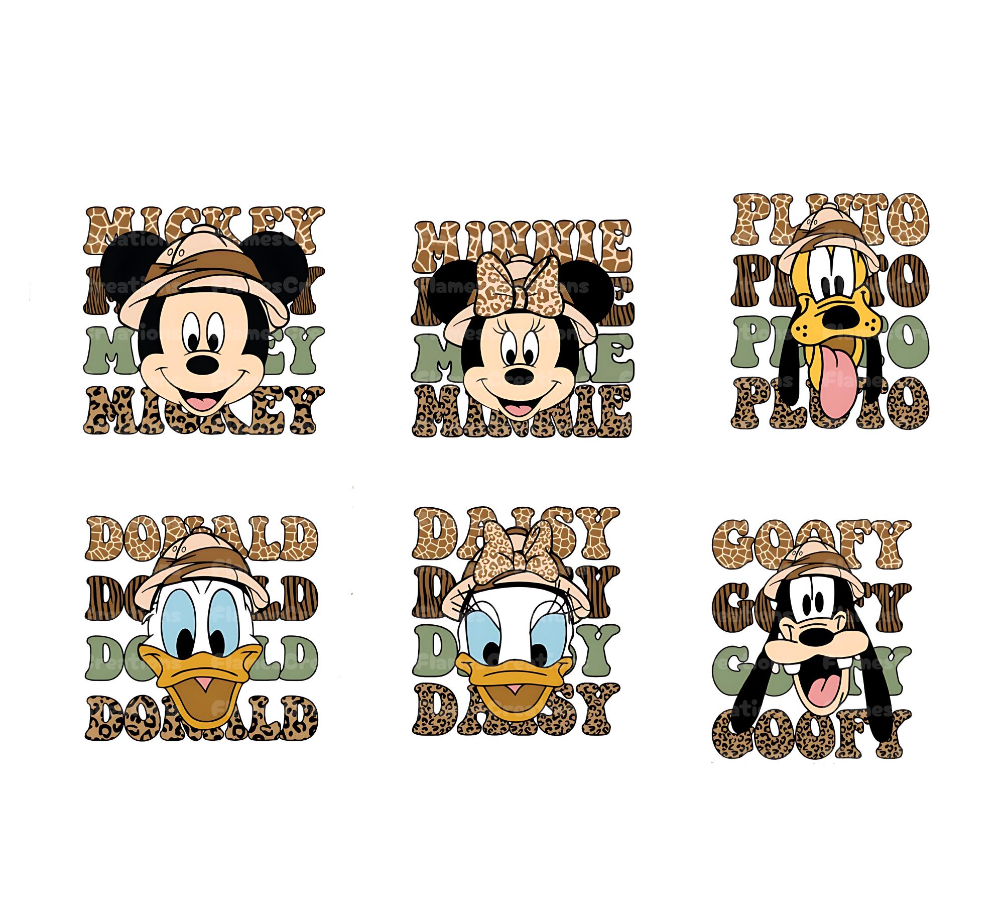 Animal Kindom Bundle Png, Family Safari Tour Png, Leopard Mouse Head ...