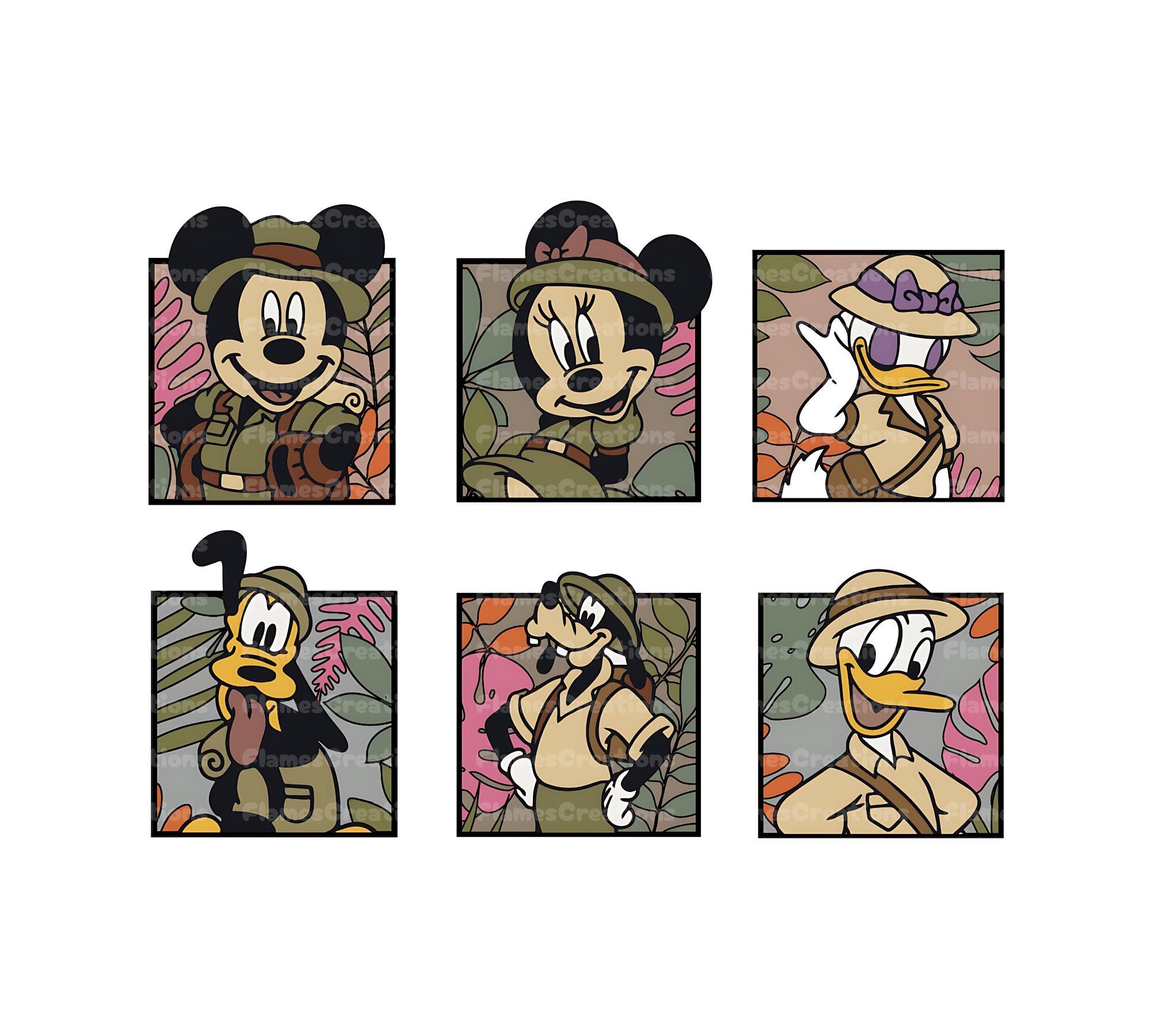 Animal Kindom Bundle Png, Family Safari Tour Png, Leopard Mouse Head ...