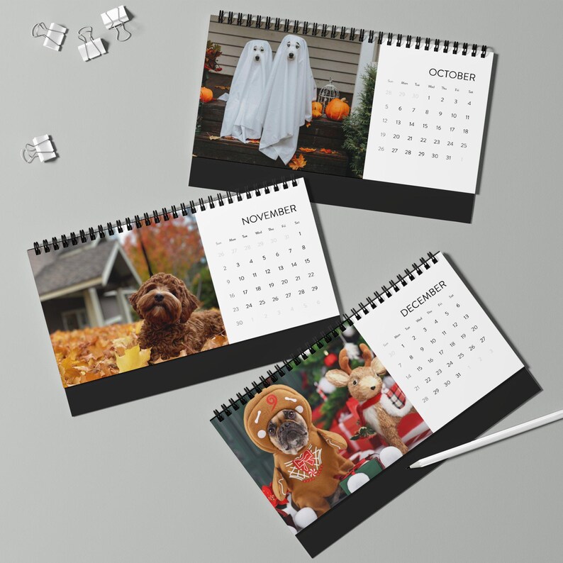 2025 Dog Themed Calendar, 2025 Desk Calendar, 2025 Dog Calendar, Dog ...