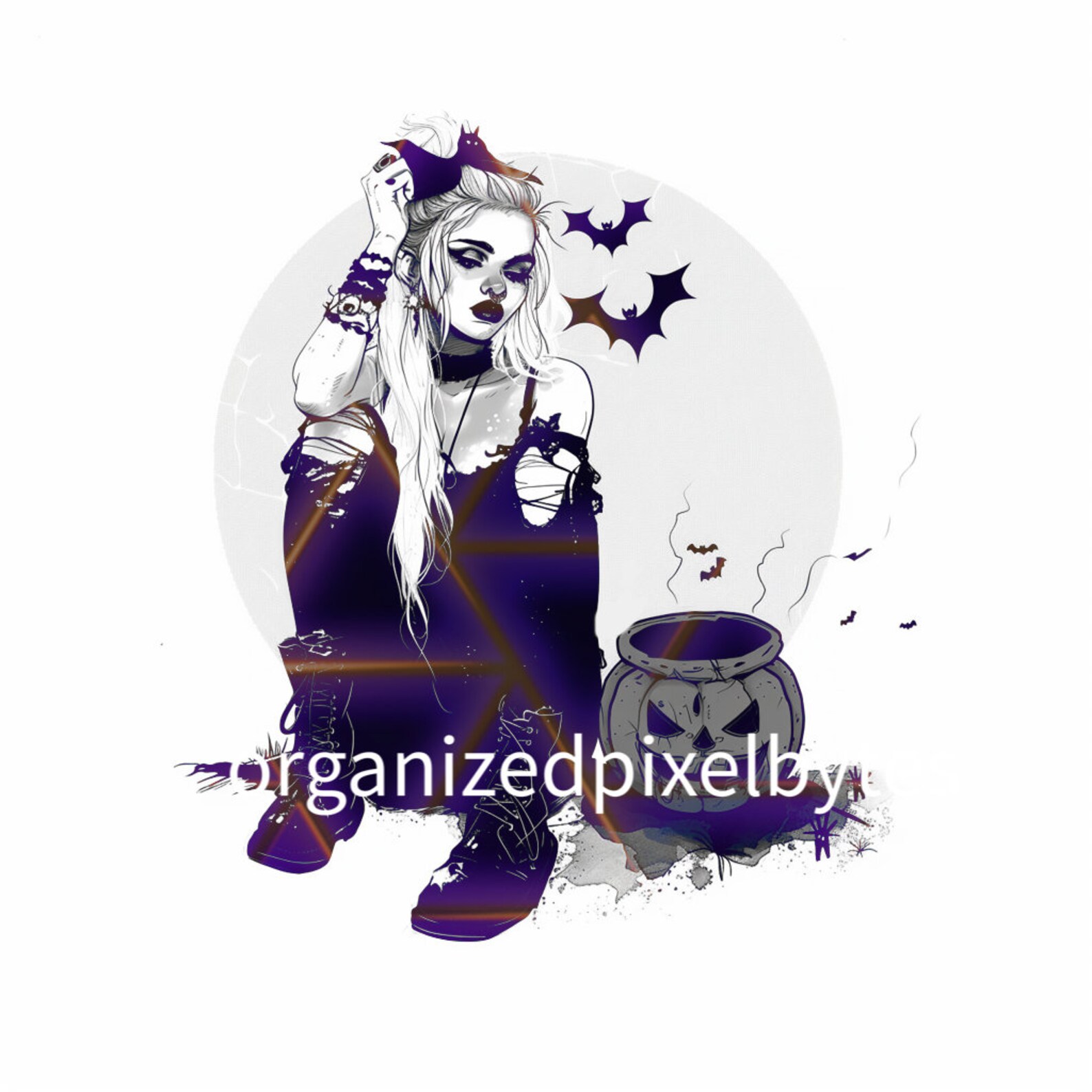 Halloween Coloring Pages 2 | Scary and Cute Girls | Spooky Halloween ...