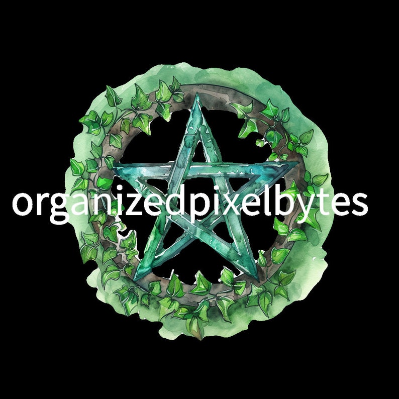 Watercolor Pentacle Bundle | PNG Clipart | No Background Clip Art ...