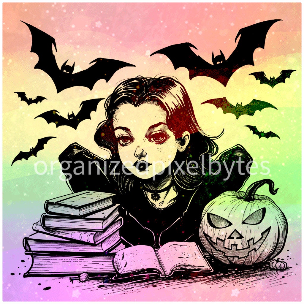 Halloween Coloring Pages | Scary and Cute Girls | Spooky Halloween ...